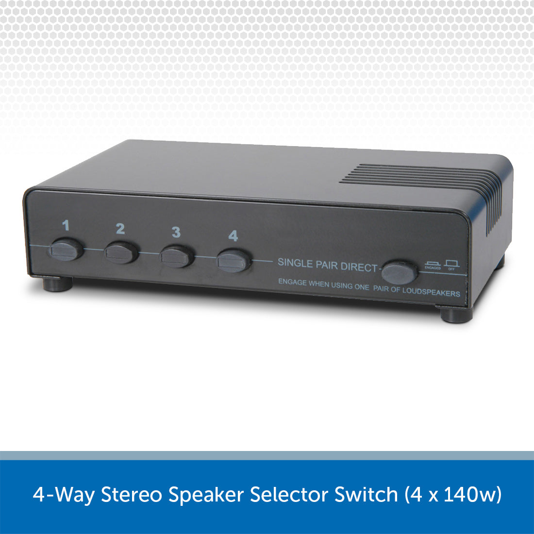 4-Way Stereo Speaker Selector Switch (4 x 140w) | Audio Volt