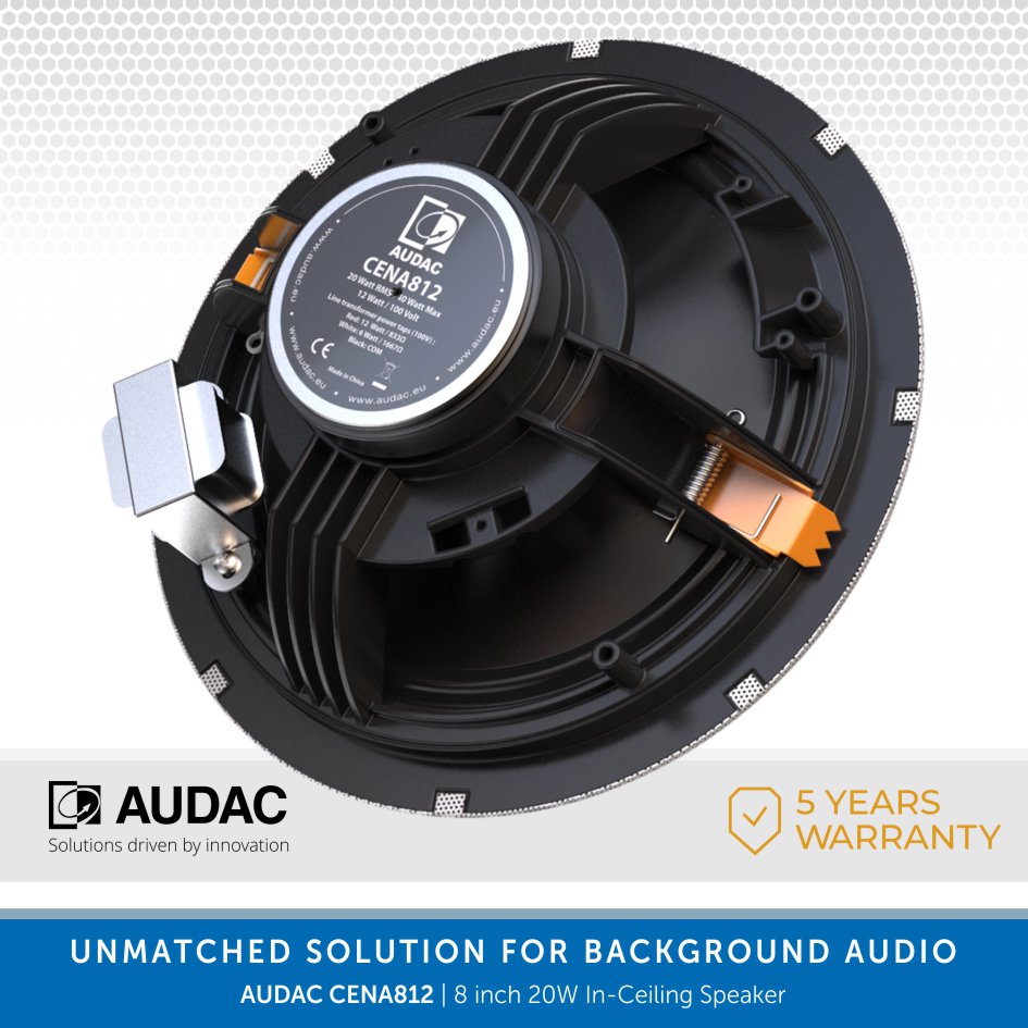 AUDAC CENA812W Premium 6.5 inch In-Ceiling Speaker | Audio Volt