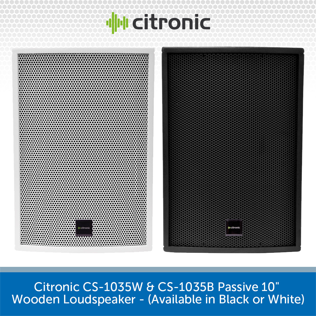 Citronic CS-1035 Install 10" Passive Loudspeaker Black/White | Audio Volt