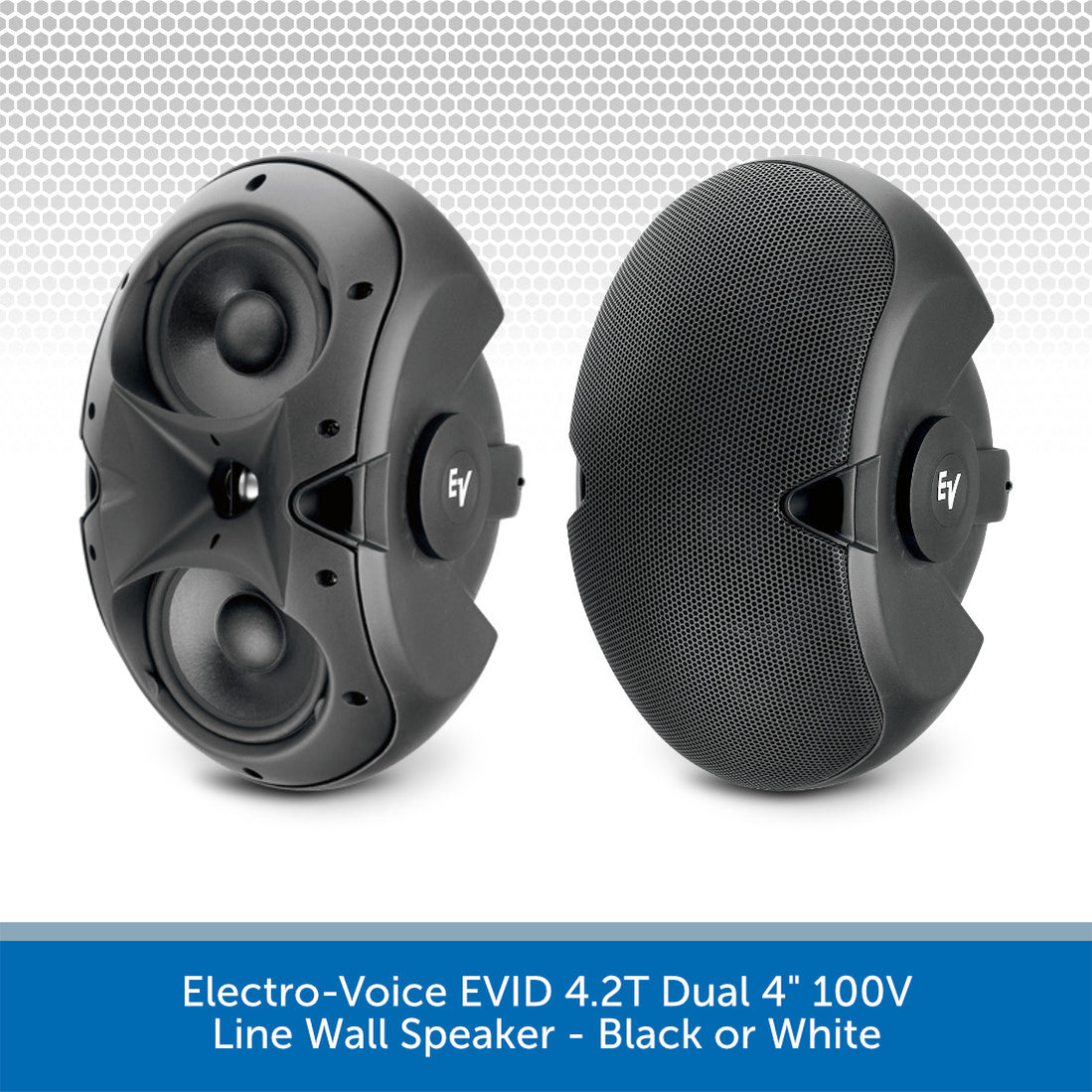 Electro-Voice EVID-4.2T Dual 4" Wall Speaker 100V/8Ω Pair | Audio Volt
