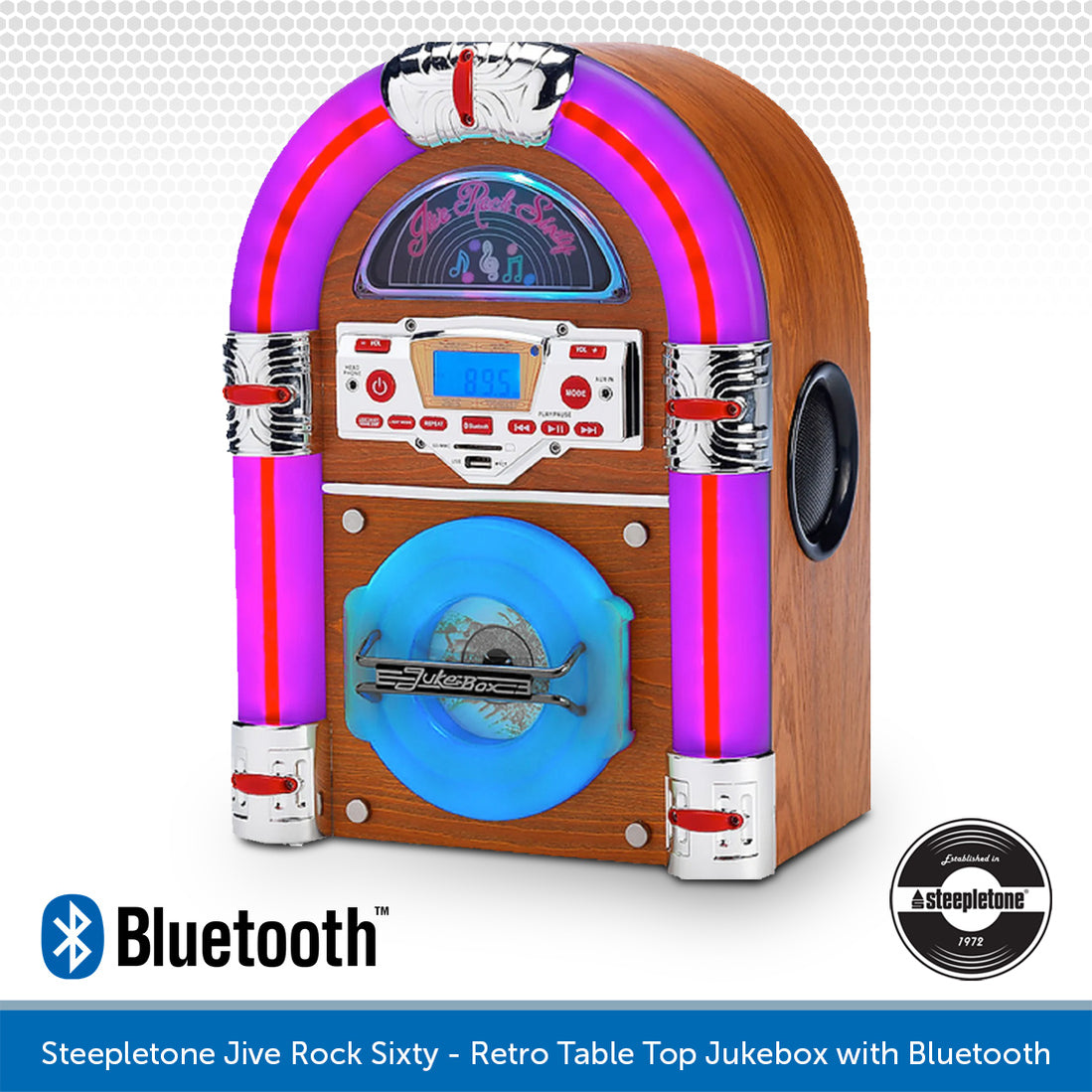 Steepletone Jive Rock Sixty - Retro Table Top Jukebox | Audio Volt
