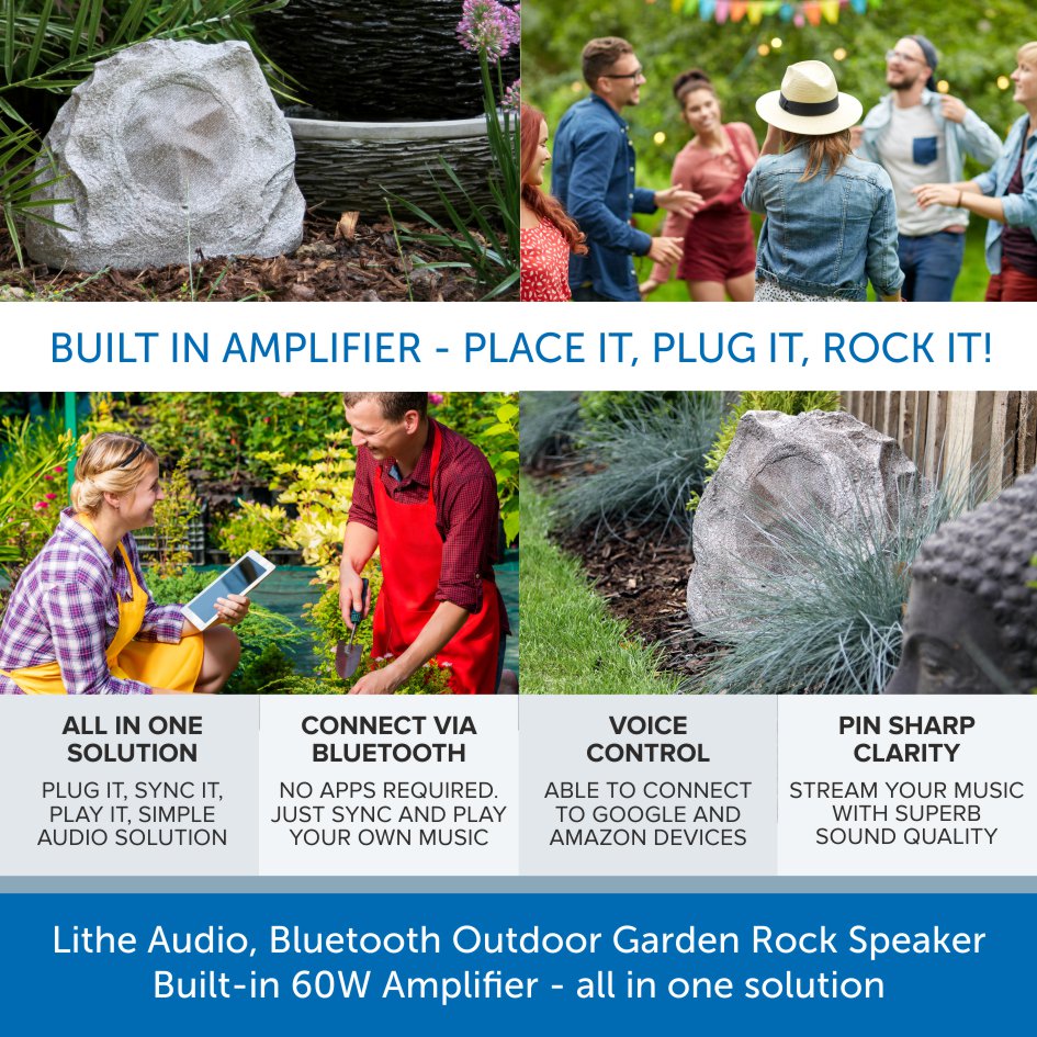 Lithe Audio Outdoor Bluetooth Garden Rock Speaker | Audio Volt