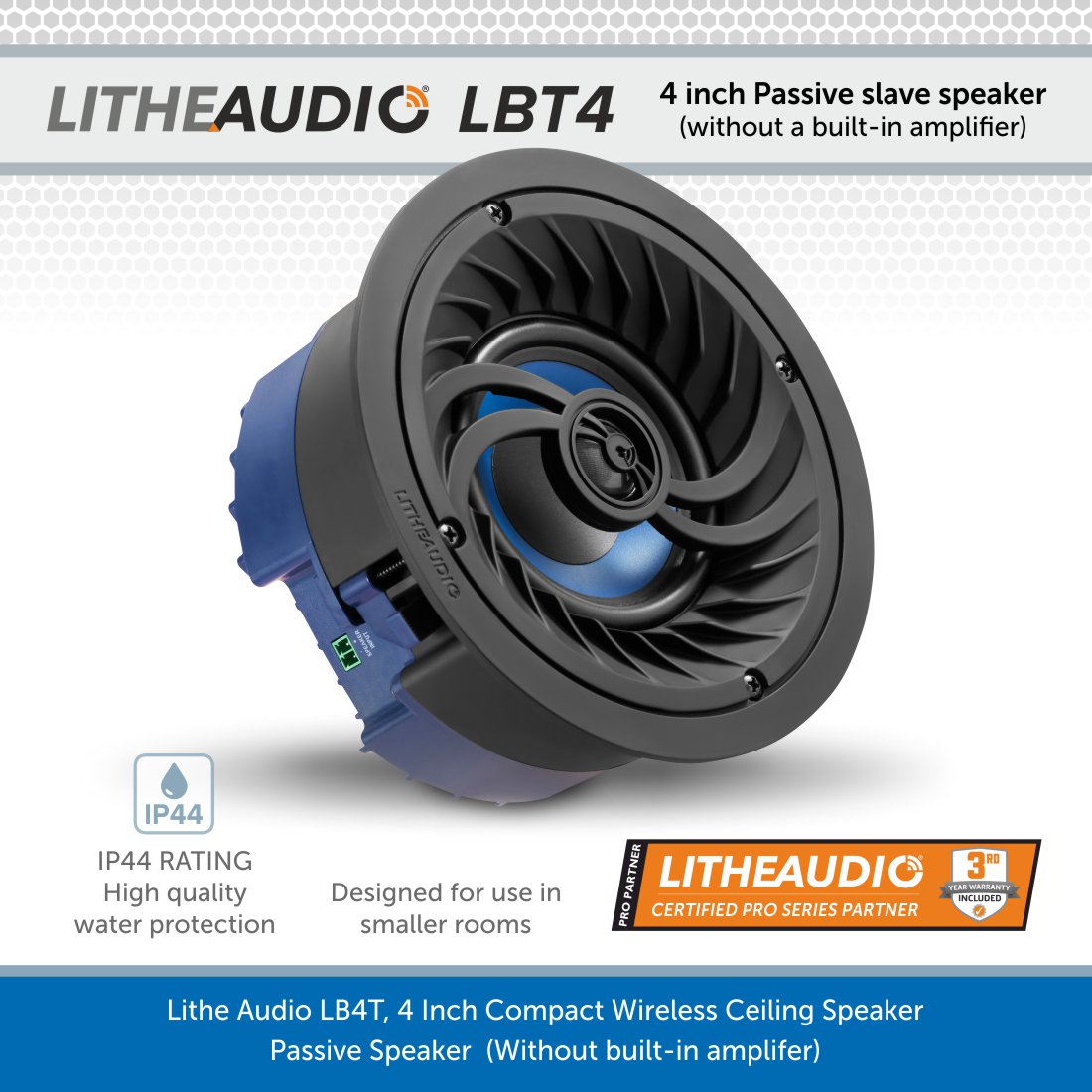 Lithe Audio LBT4 - 4" Compact Passive Ceiling Speaker | Audio Volt
