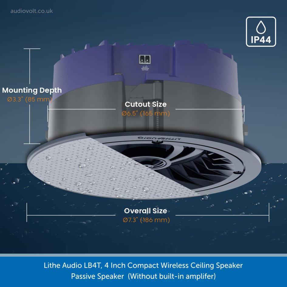 Lithe Audio LBT4 - 4" Compact Passive Ceiling Speaker | Audio Volt