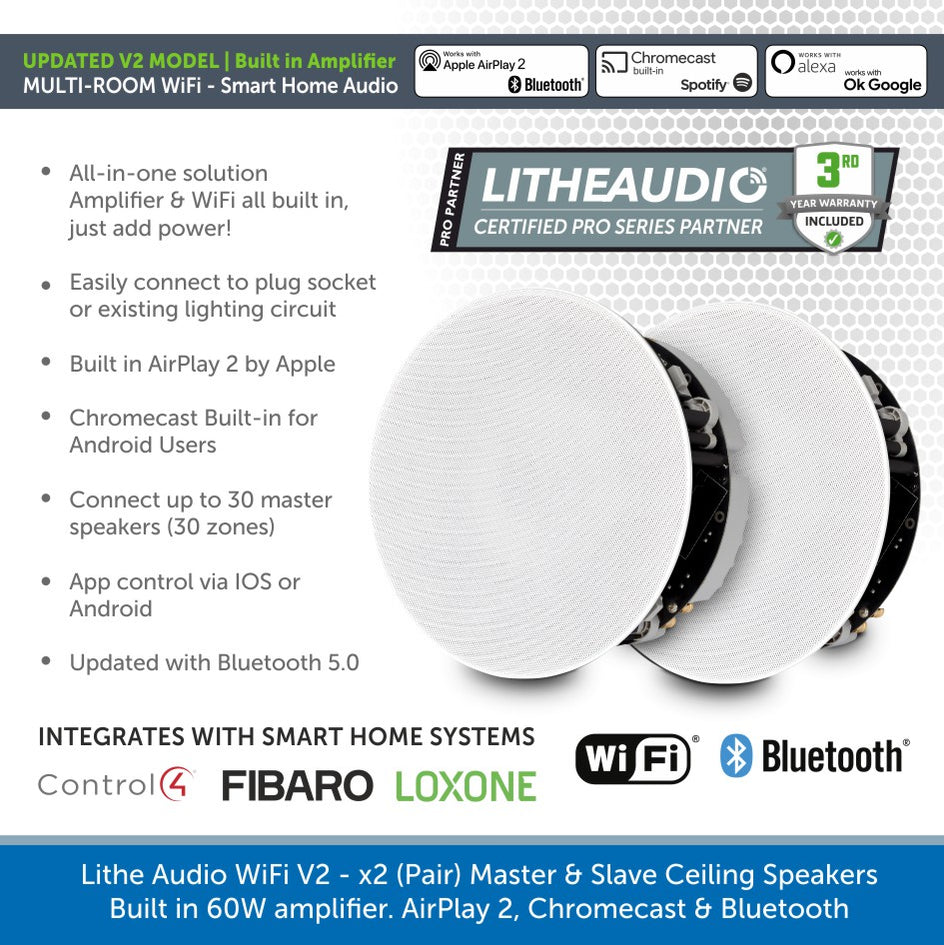 Lithe Audio WiFi In-Ceiling & Garden iO1 Speaker Bundle | Audio Volt
