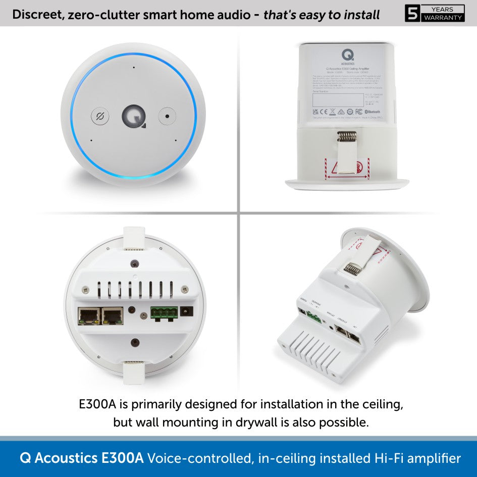 Q Acoustics E300A Amp Wi-Fi, Bluetooth & Voice Control | Audio Volt
