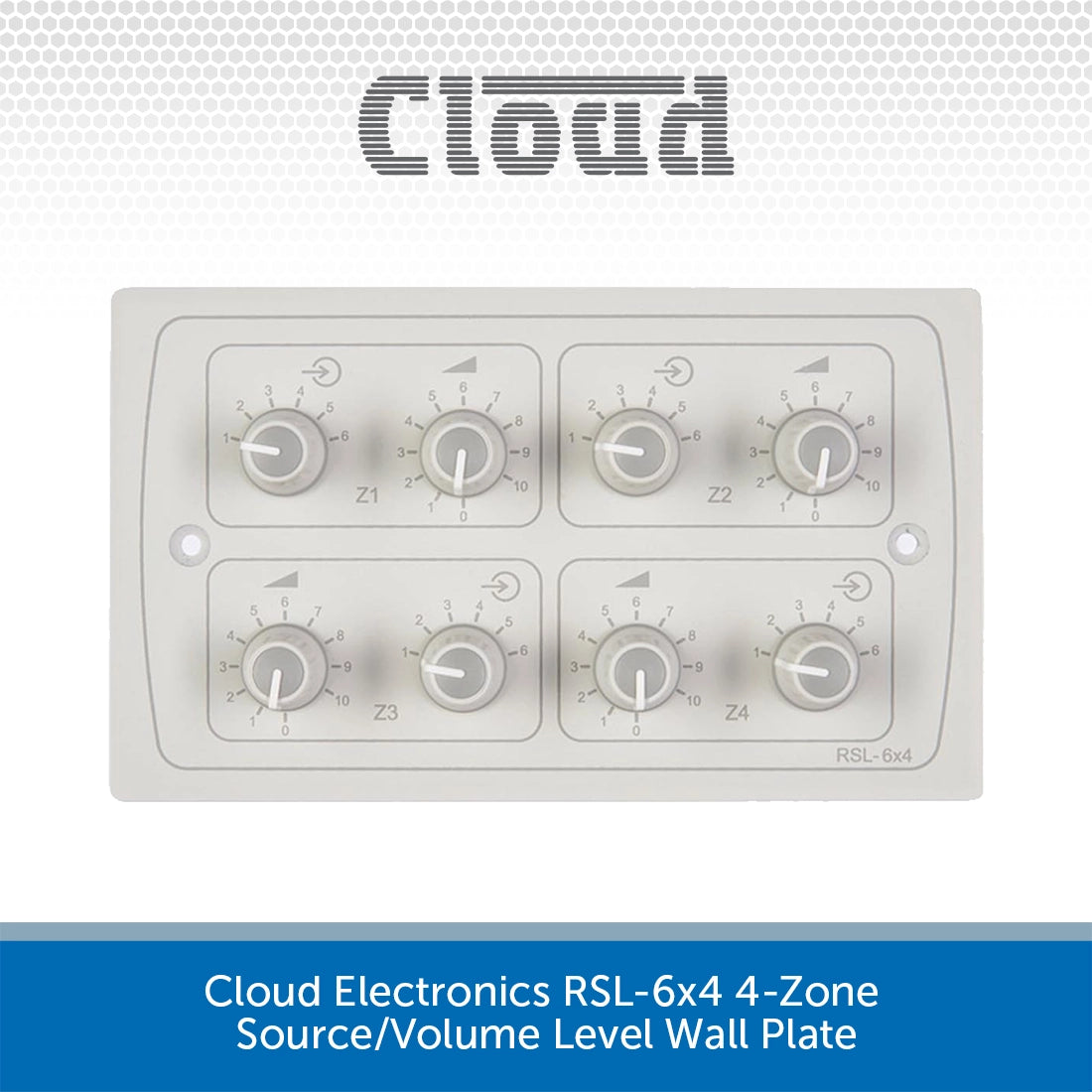 Cloud Electronics RSL-6x4 4-Zone Source/Level Control | Audio Volt ...