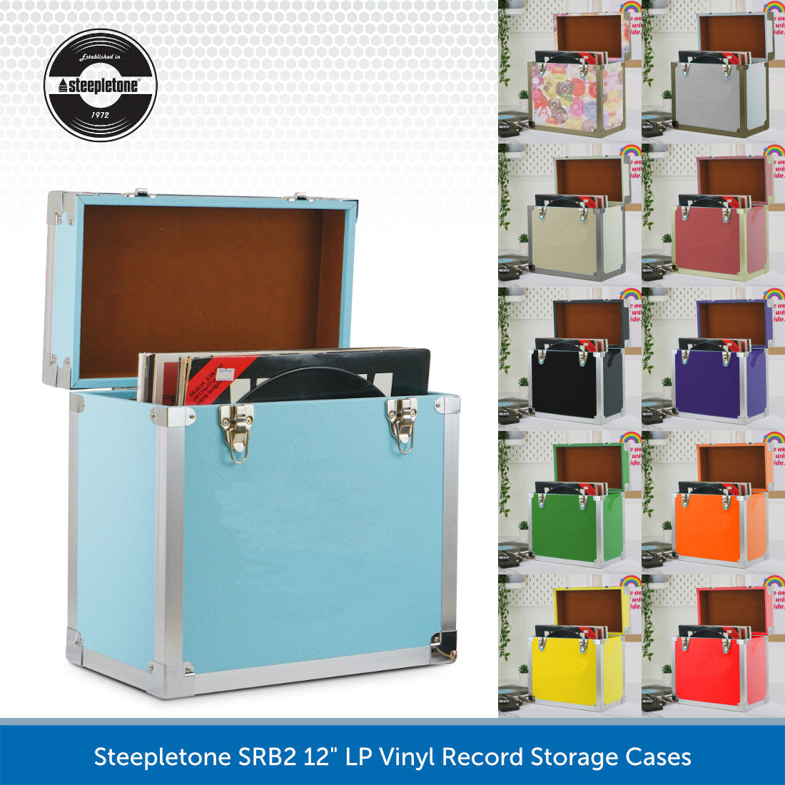 Steepletone SRB2 12" LP Vinyl Record Storage Case | Audio Volt