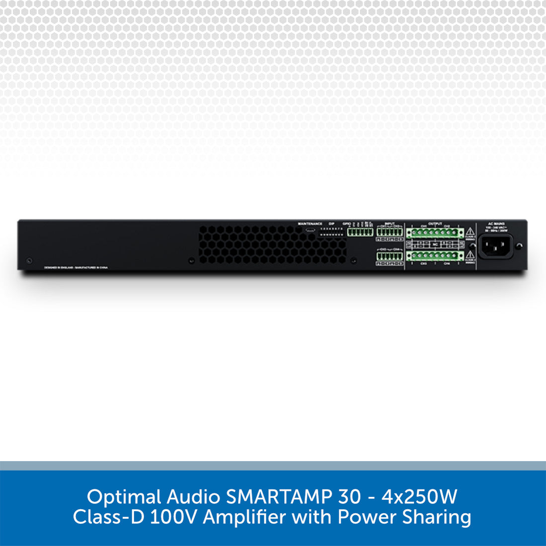 Optimal Audio SmartAmp 30 4x250W 100V Class-D Amplifier | Audio Volt