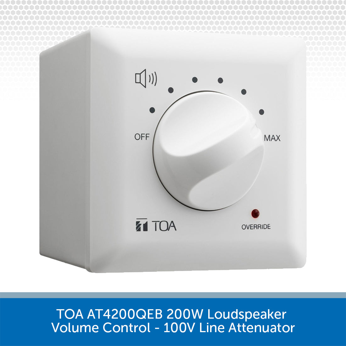 TOA AT4200QEB 200W Loudspeaker Volume Control - 100V Line | Audio Volt