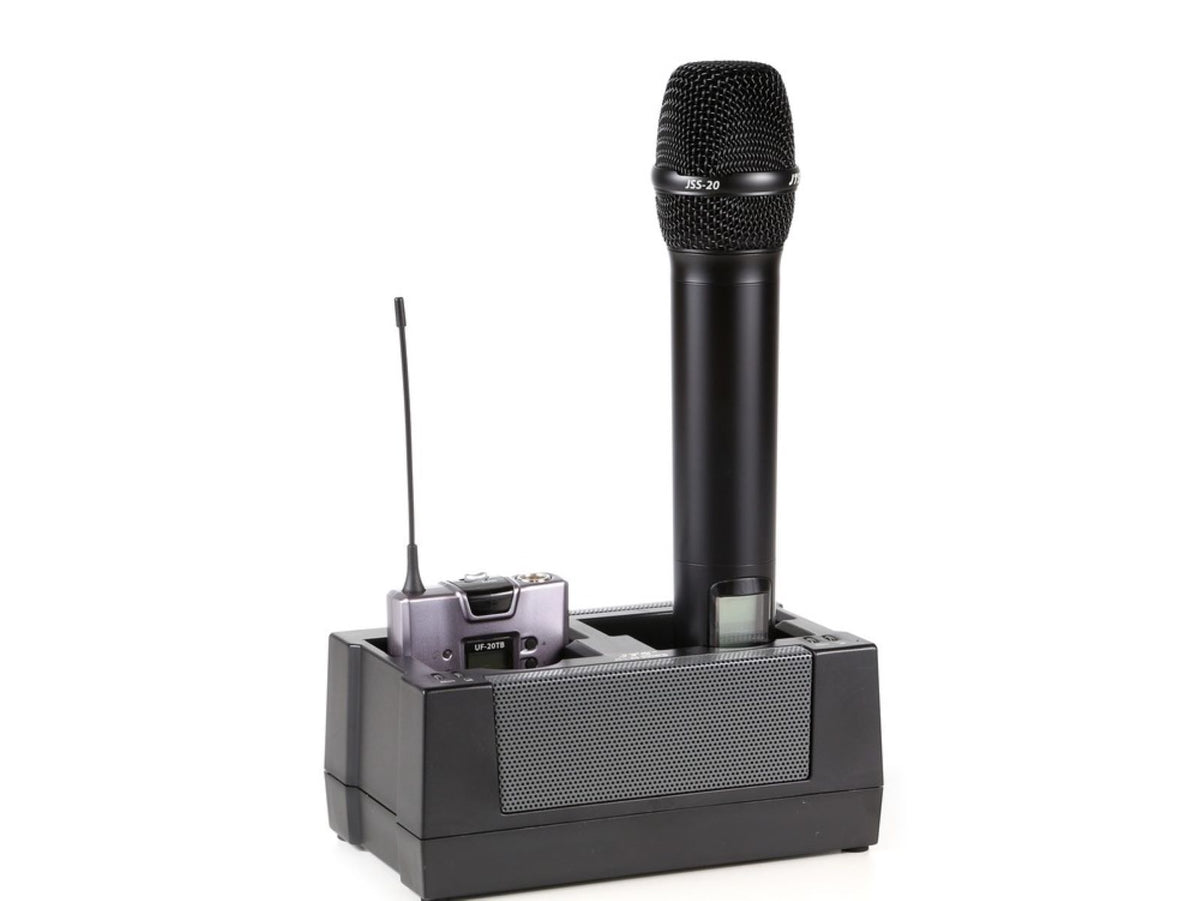 JTS CH-2 Two-Way Wireless Mic Transmitter Charging Dock | Audio Volt