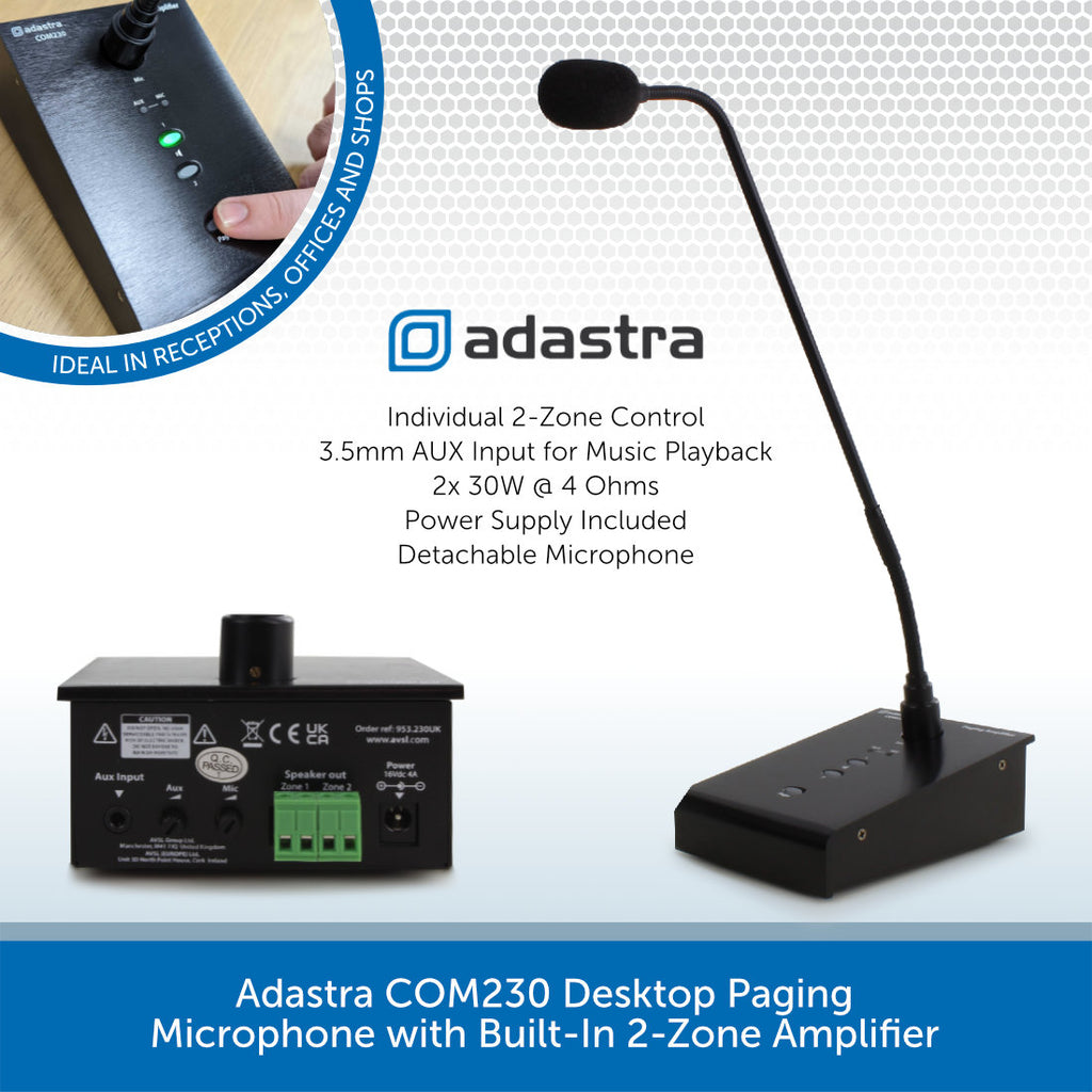 Desktop Paging Microphones for PA and Tannoy Systems | Audio Volt