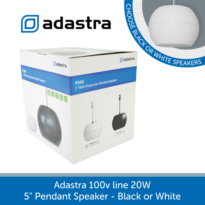 Adastra PS50 5" 20W Pendant Speakers 100V / 8 Ohms | Audio Volt