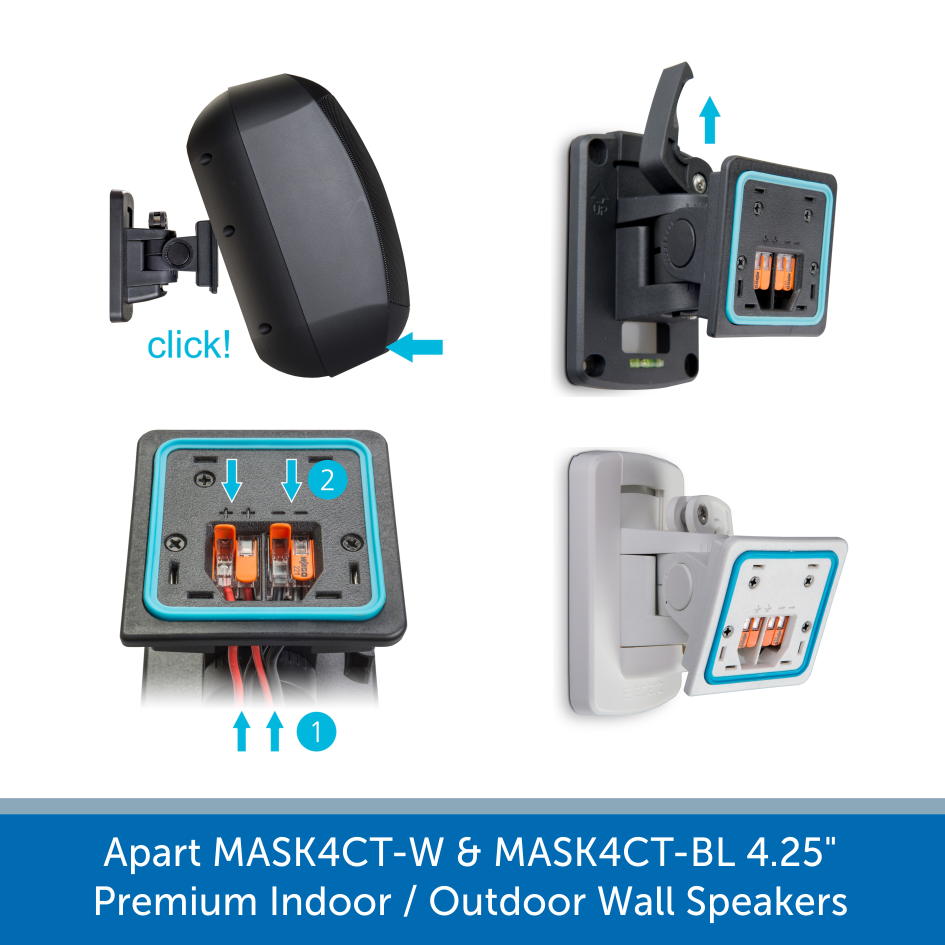Apart MASK4CT-BL & MASK4CT-W Two-Way Loudspeakers, 100V | Audio Volt