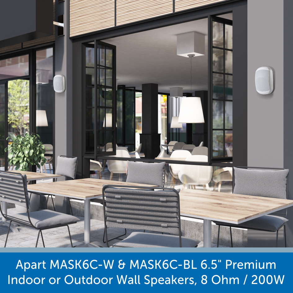 Apart MASK6C-BL & MASK6C-W 6.5" Two-Way Loudspeakers | Audio Volt