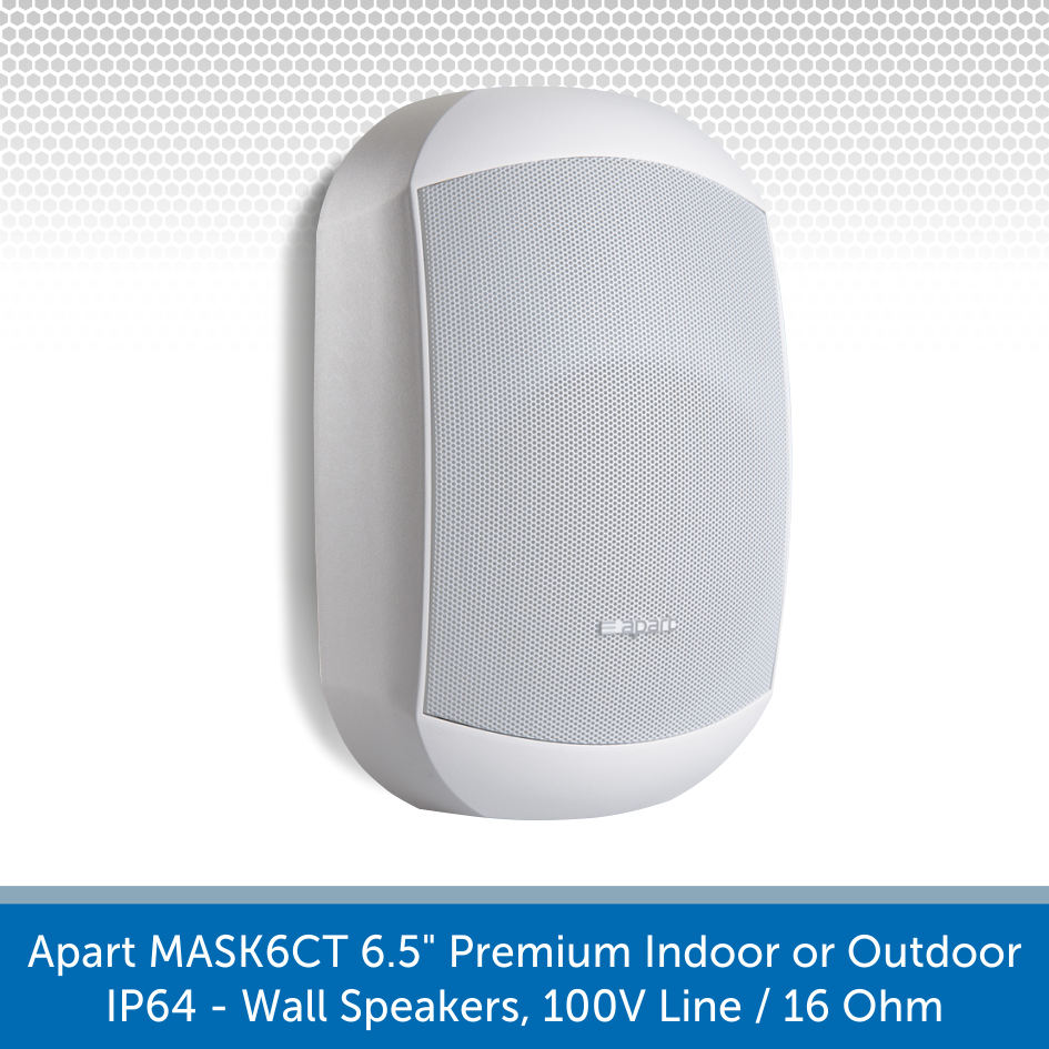 Apart MASK6CT-BL & MASK6CT-W Two-Way Loudspeakers, 100V | Audio Volt