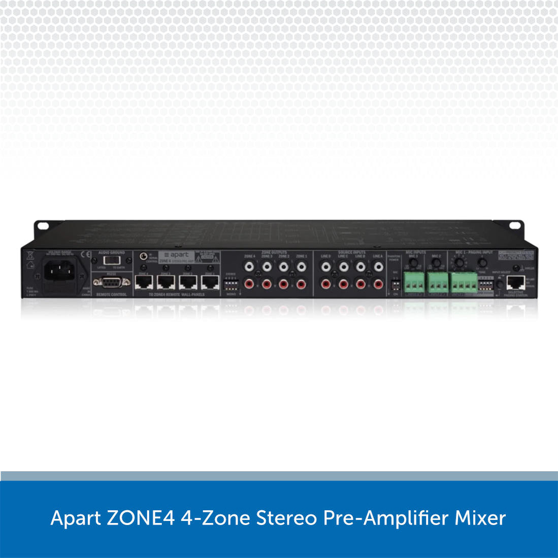 Apart ZONE4 4-Zone Stereo Pre-Amplifier Mixer | Audio Volt