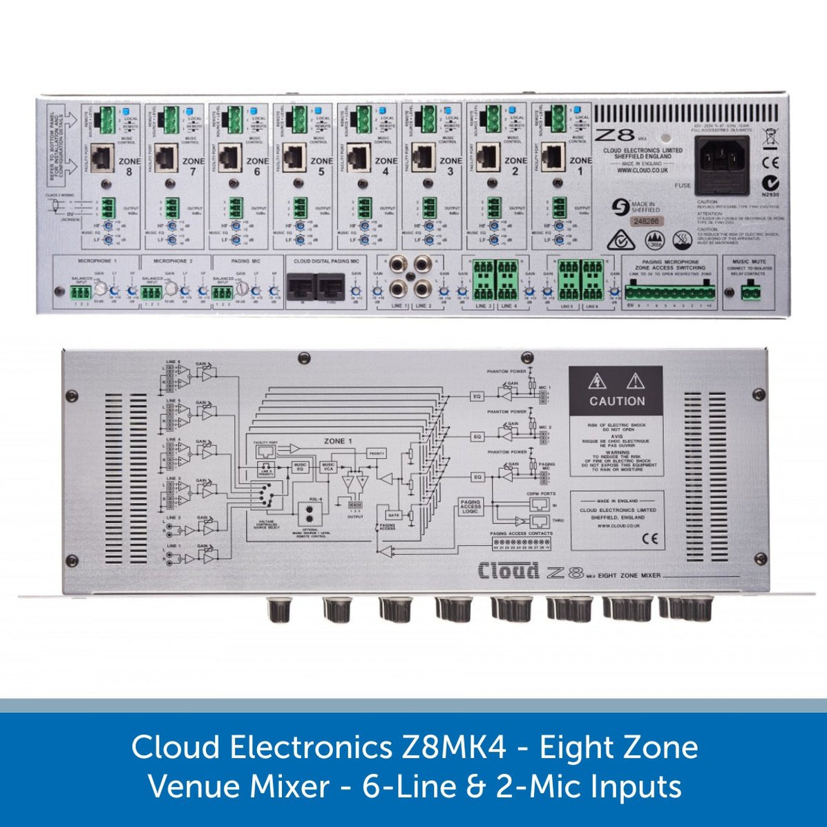 Cloud Electronics Z8MK4 Eight Zone Mono Venue Mixer