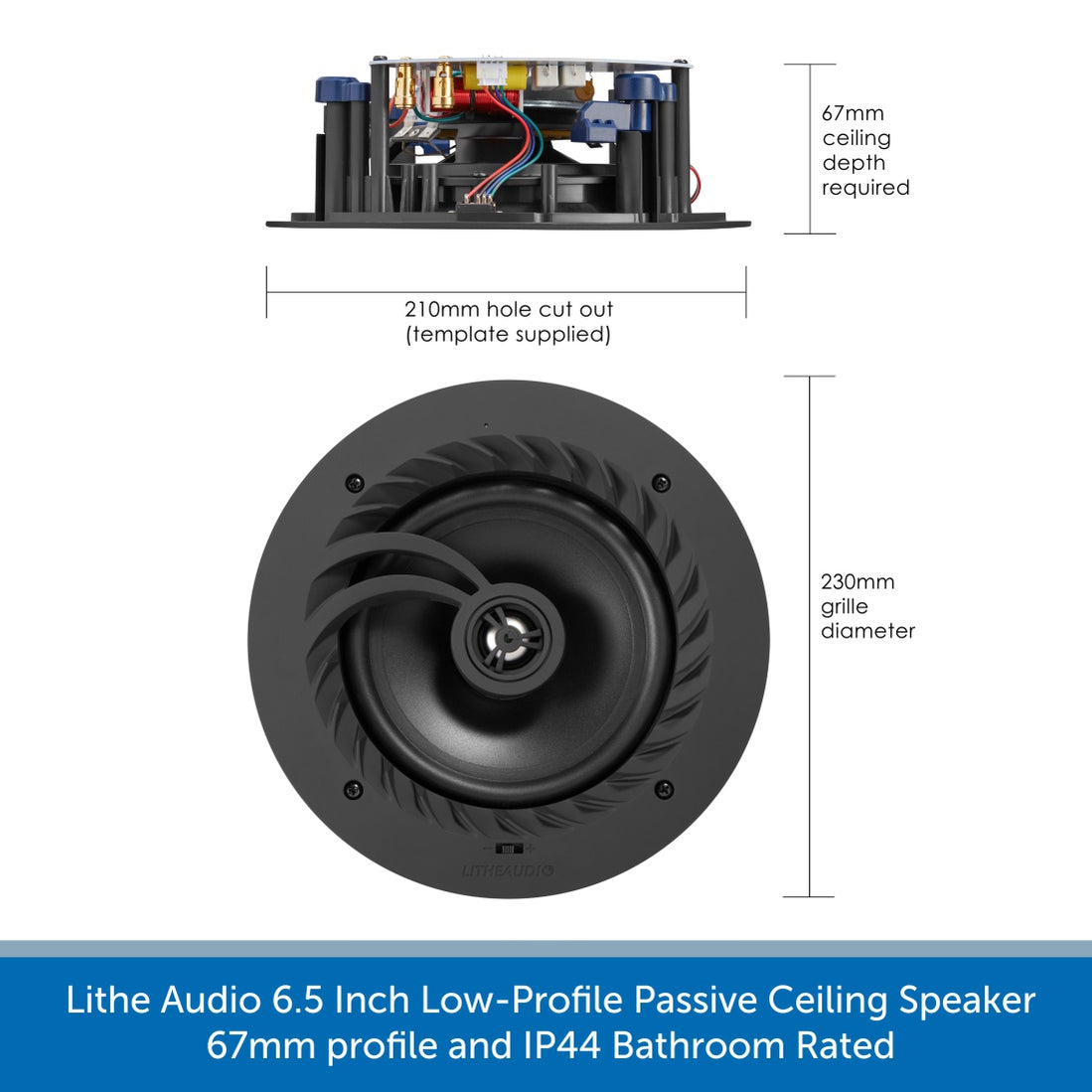 Lithe Audio 6.5" Low-Profile Passive Ceiling Speaker | Audio Volt