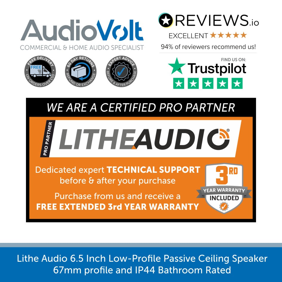 Lithe Audio 6.5" Low-Profile Passive Ceiling Speaker | Audio Volt