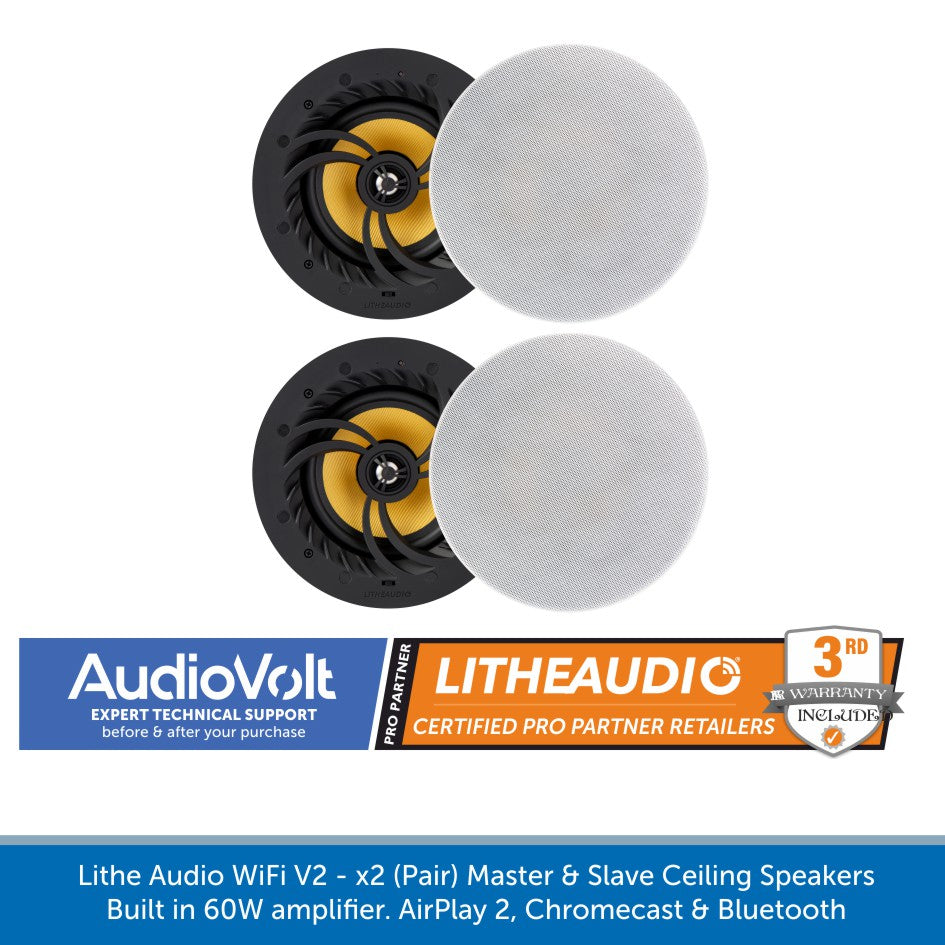 Lithe Audio pair of Wireless WiFi V2 All-in-one Speakers | Audio Volt