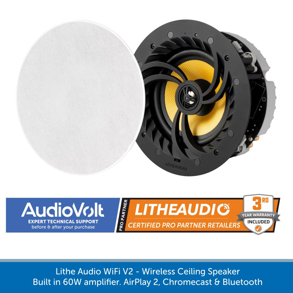 Lithe Audio WiFi V2 Multi Room Ceiling Speakers - Audio Volt