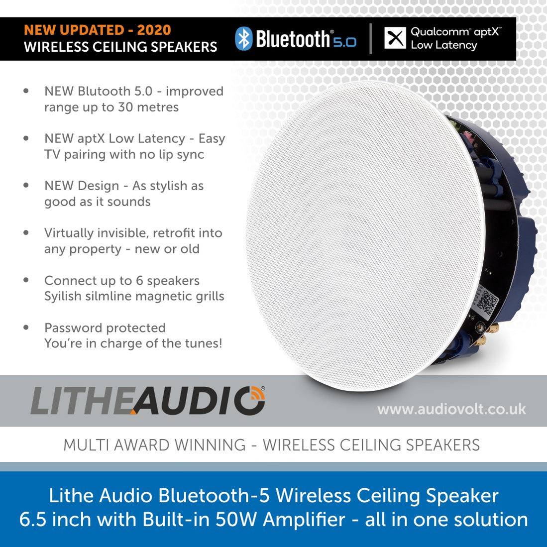 Lithe Audio Wireless Bluetooth In-Ceiling Speaker | Audio Volt