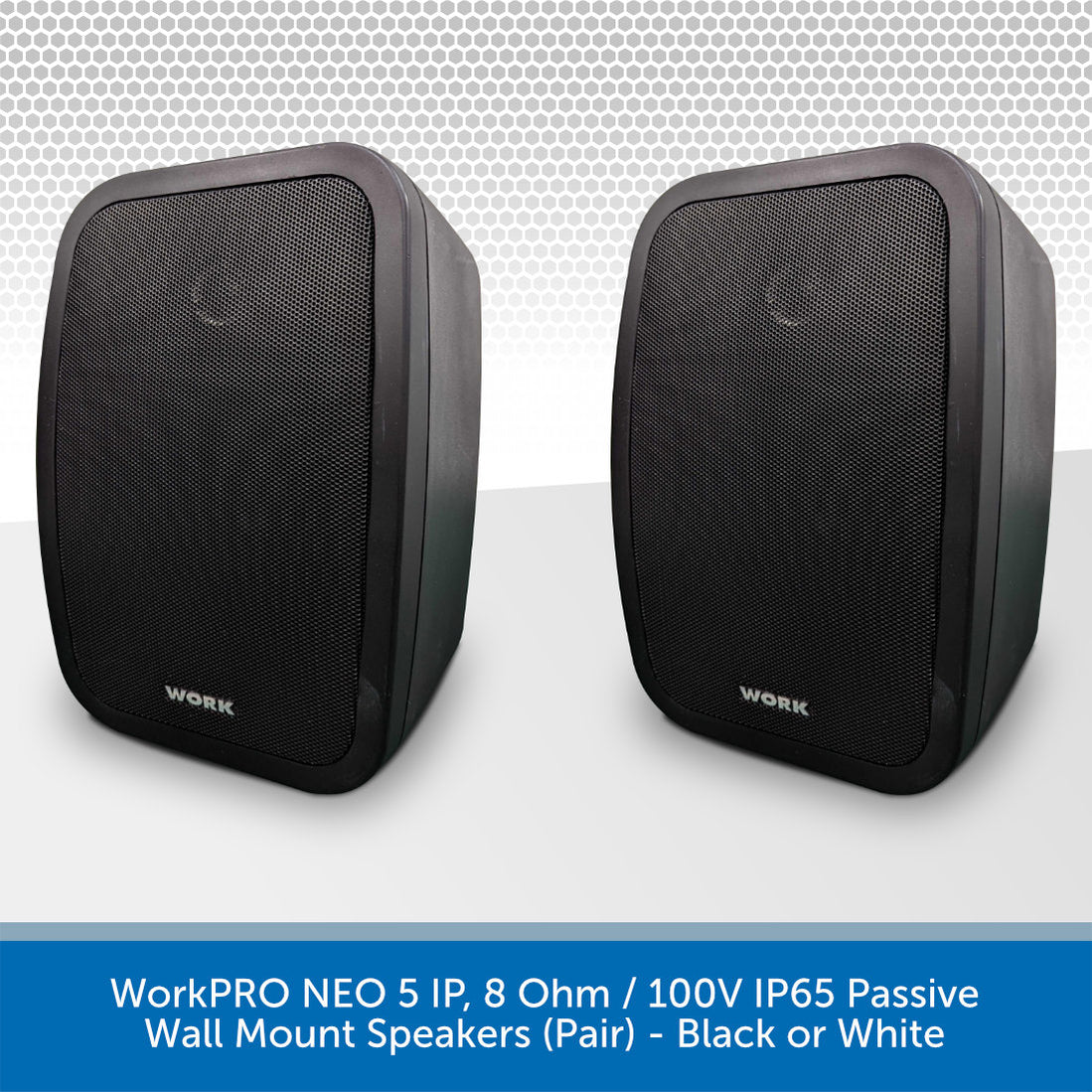 WorkPRO NEO 5 IP 5" Wall Mount Speakers, Pair, IP65 Rated | Audio Volt