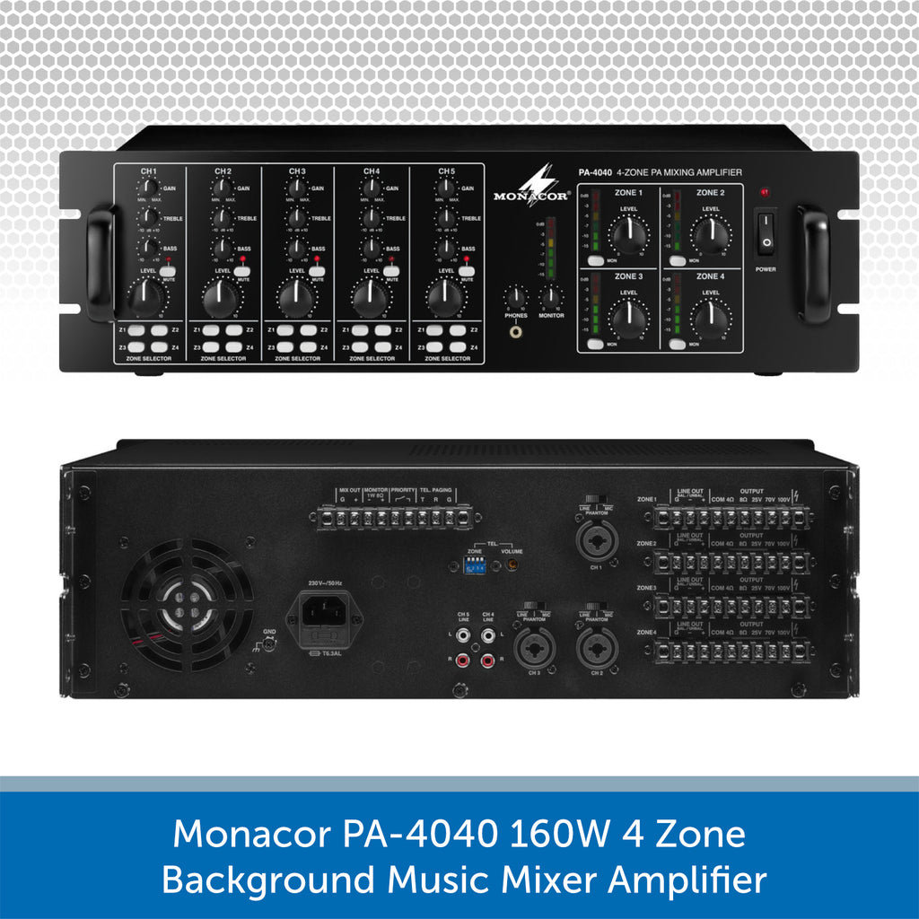 Multi-Zone Amplifiers for Commercial Audio | Audio Volt